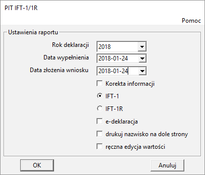 PIT IFT-1/1R - Symfonia ERP Kadry i Płace - Symfonia Dokumentacja Online