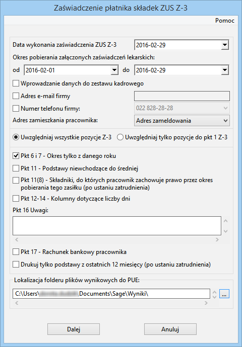 Zaświadczenie ZUS Z-3